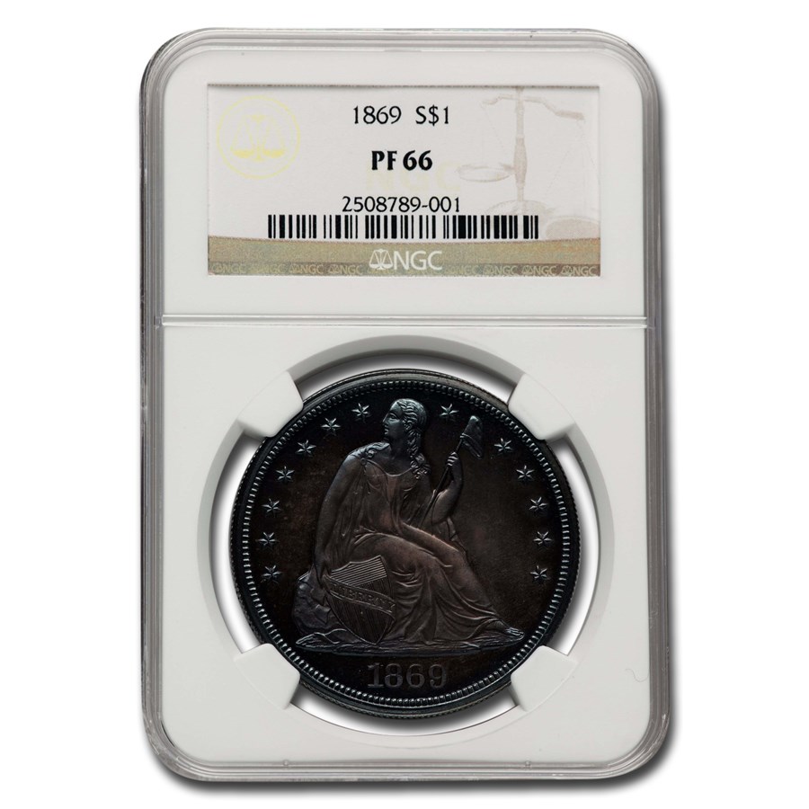 Buy 1869 Liberty Seated Dollar PF-66 NGC | APMEX