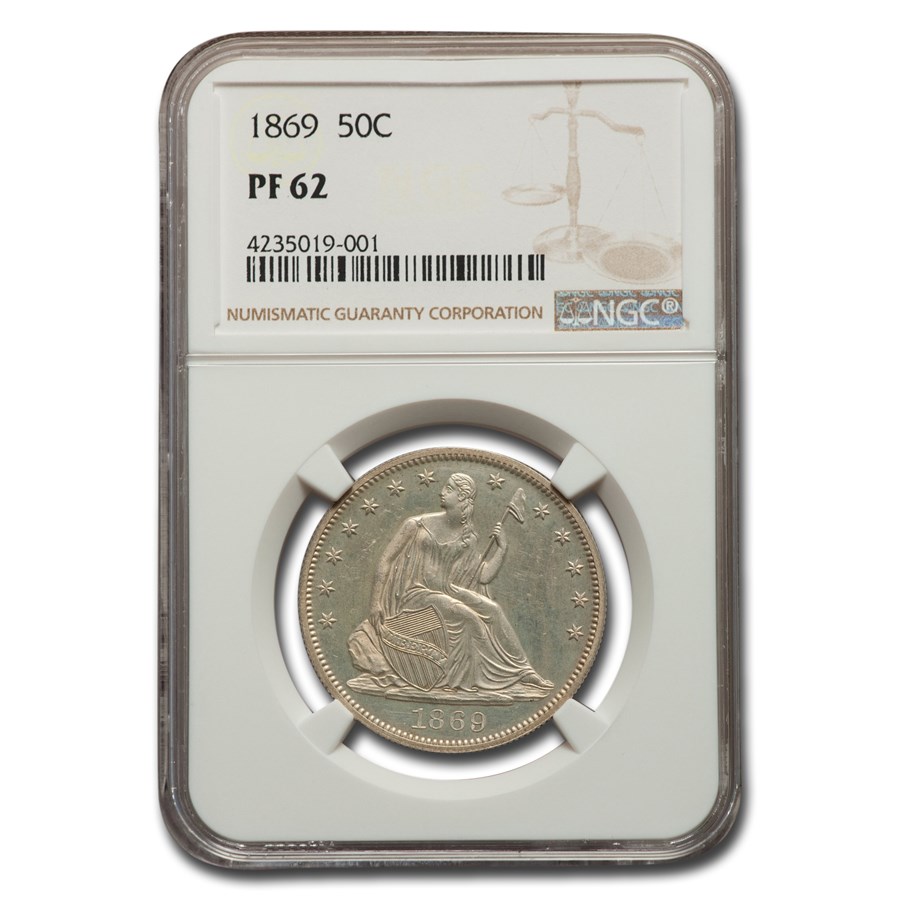 Buy 1869 Liberty Seated Half Dollar PF-62 NGC | APMEX