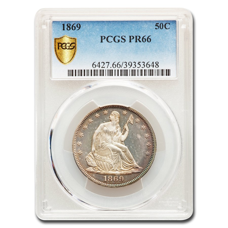 Buy 1869 Liberty Seated Half Dollar PR-66 PCGS | APMEX