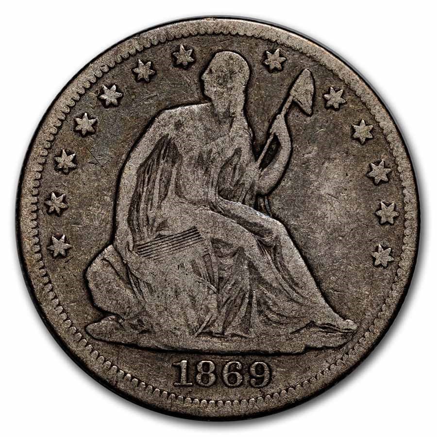 Buy 1869 Liberty Seated Half Dollar VG | APMEX