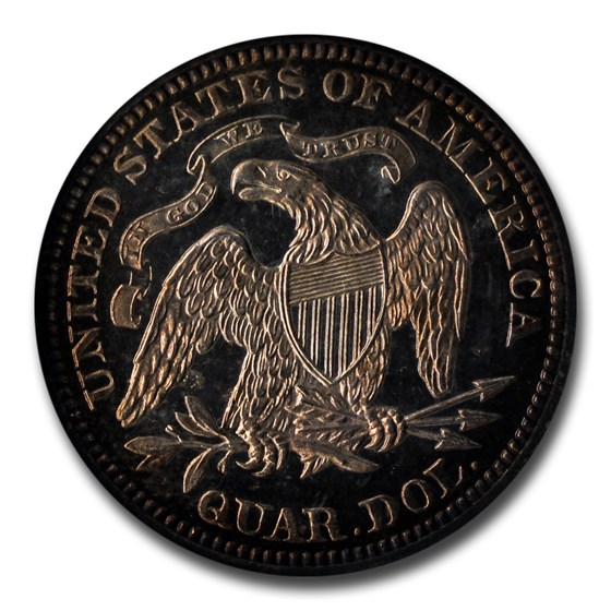 Buy 1869 Liberty Seated Quarter PR-66 PCGS CAC | APMEX