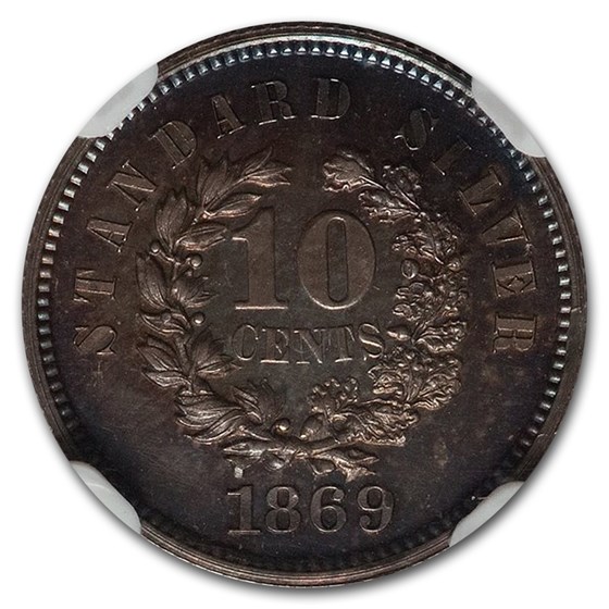 Buy 1869 Pattern Dime PF-64 NGC (J-696) | APMEX