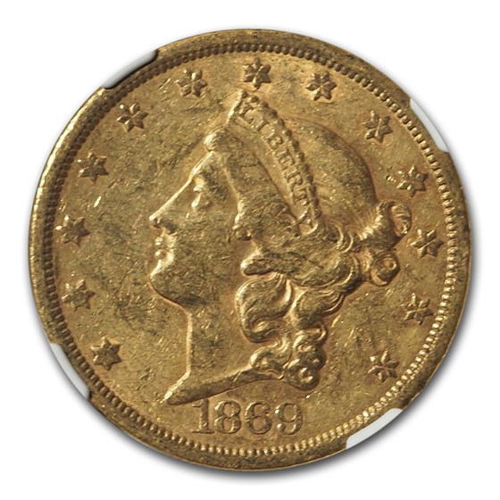 Buy 1869-S $20 Liberty Gold Double Eagle AU-50 NGC | APMEX