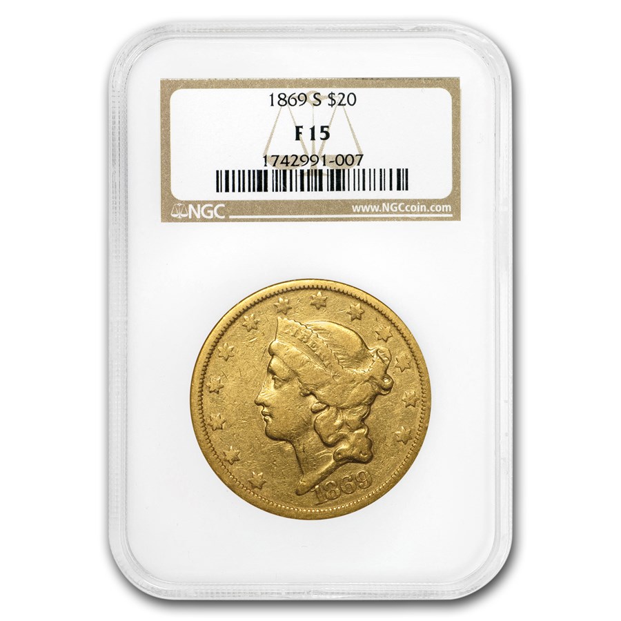 Buy 1869-S $20 Liberty Gold Double Eagle Fine-15 NGC (Lowball) | APMEX