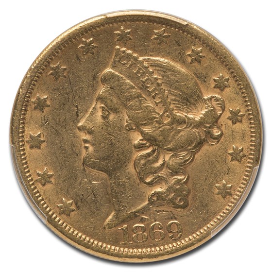 Buy 1869-S $20 Liberty Gold Double Eagle XF-45 PCGS | APMEX