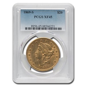 Buy 1869-S $20 Liberty Gold Double Eagle XF-45 PCGS | APMEX