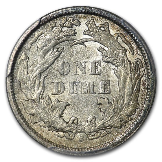 Buy 1869-S Liberty Seated Dime AU-55 PCGS | APMEX