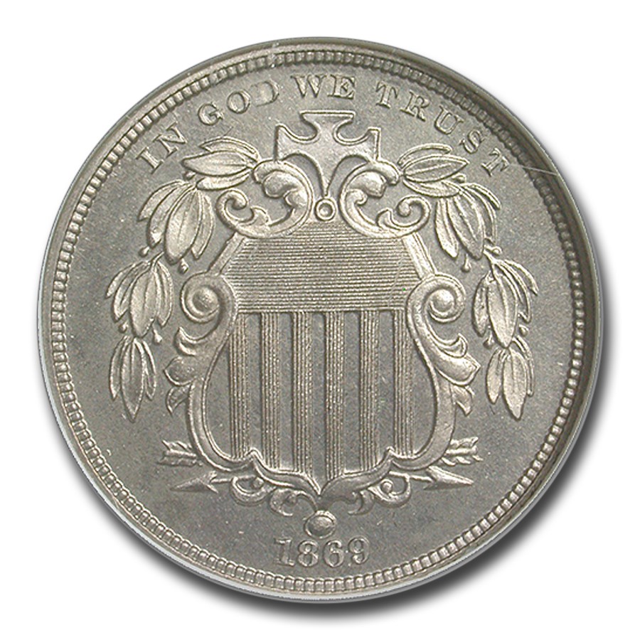 Buy 1869 Shield Nickel PF-64 NGC | APMEX