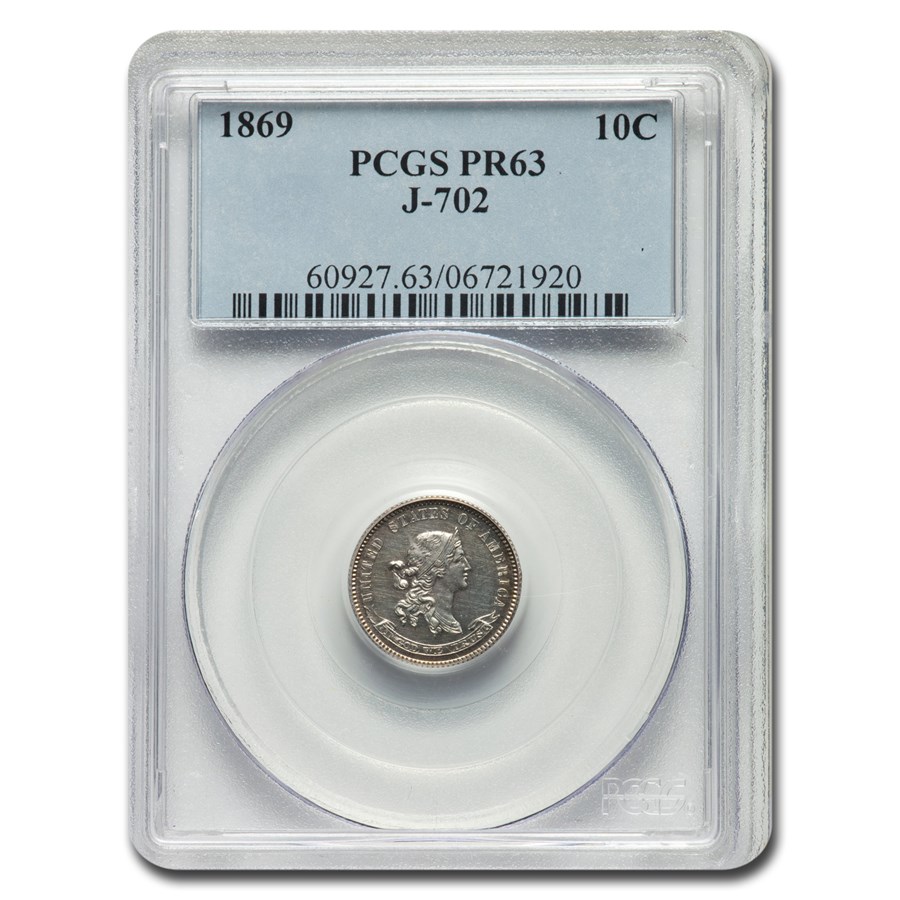 Buy 1869 Standard Silver Dime Pattern PR-63 PCGS (J-702) | APMEX
