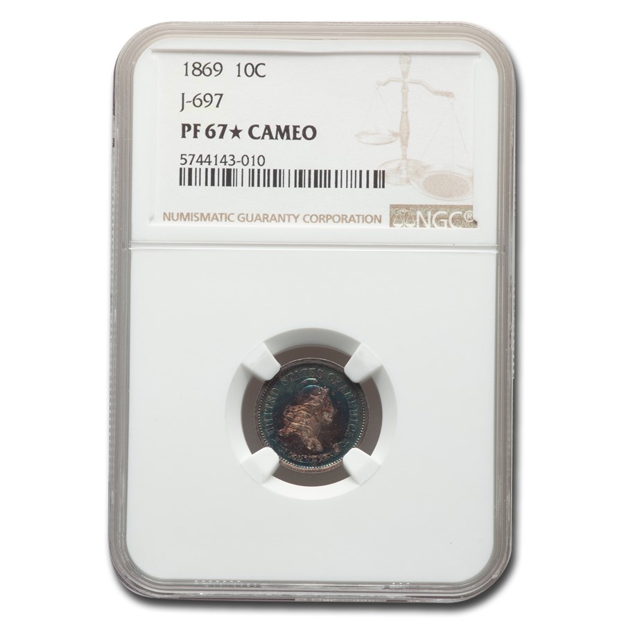 Buy 1869 Standard Silver Pattern Dime PF-67* Cameo NGC | APMEX