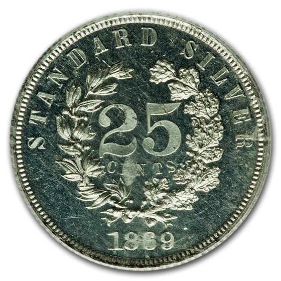 Buy 1869 Standard Silver Quarter Pattern PR-64 PCGS (J-725) | APMEX