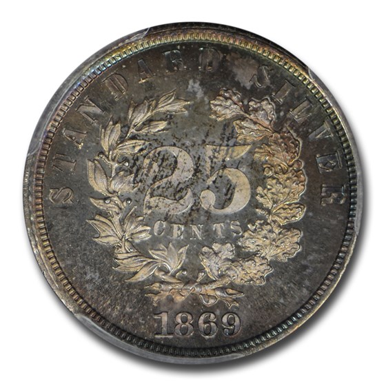 Buy 1869 Standard Silver Quarter Pattern PR-67 Cameo PCGS (J-728) | APMEX