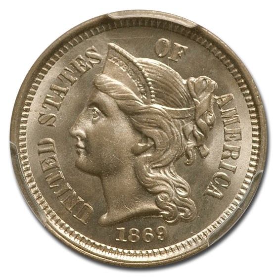 Buy 1869 Three Cent Nickel MS-65 PCGS CAC | APMEX