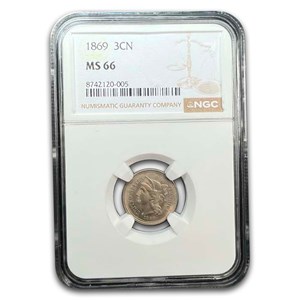 Buy 1869 Three Cent Nickel MS-66 NGC | APMEX