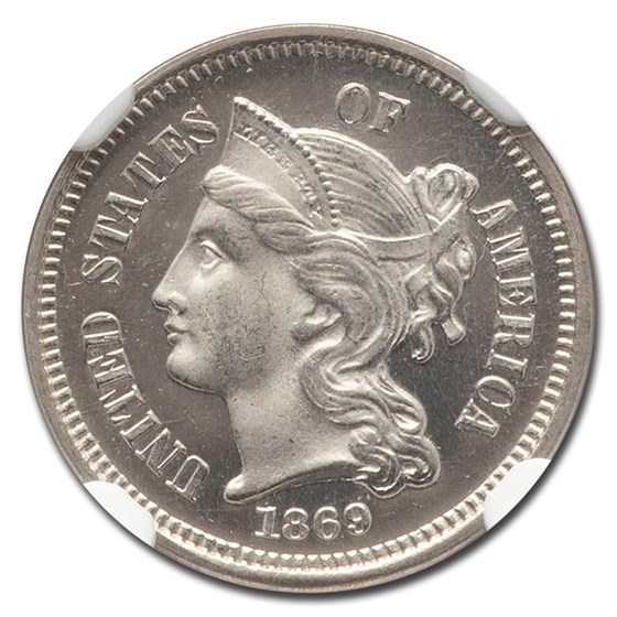 Buy 1869 Three Cent Nickel PF-67+ UCAM NGC | APMEX