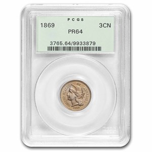 1869 Three Cent Nickel PR-64 PCGS