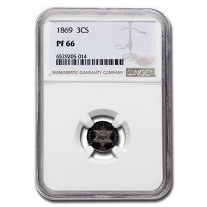 1869 Three Cent Silver PF-66 NGC