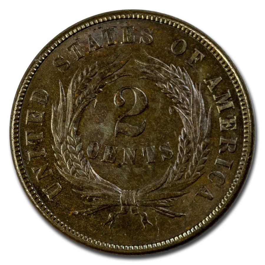 Buy 1869 Two Cent Piece BU (Brown) | APMEX