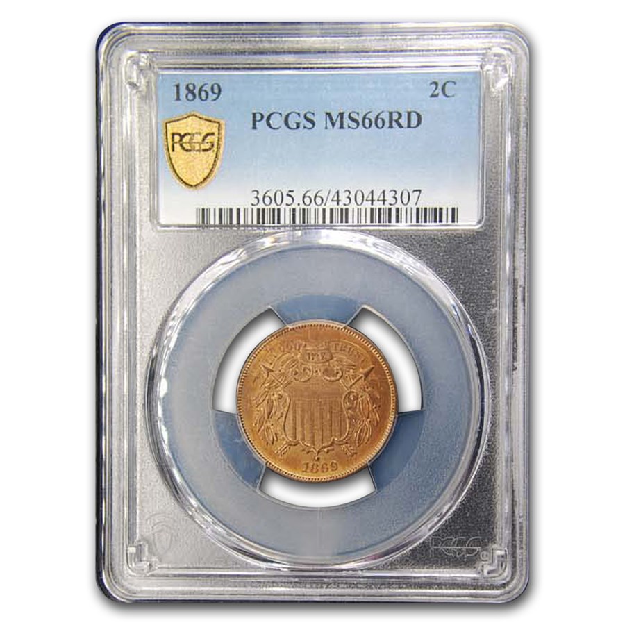 Buy 1869 Two Cent Piece MS-66 PCGS (Red) | APMEX