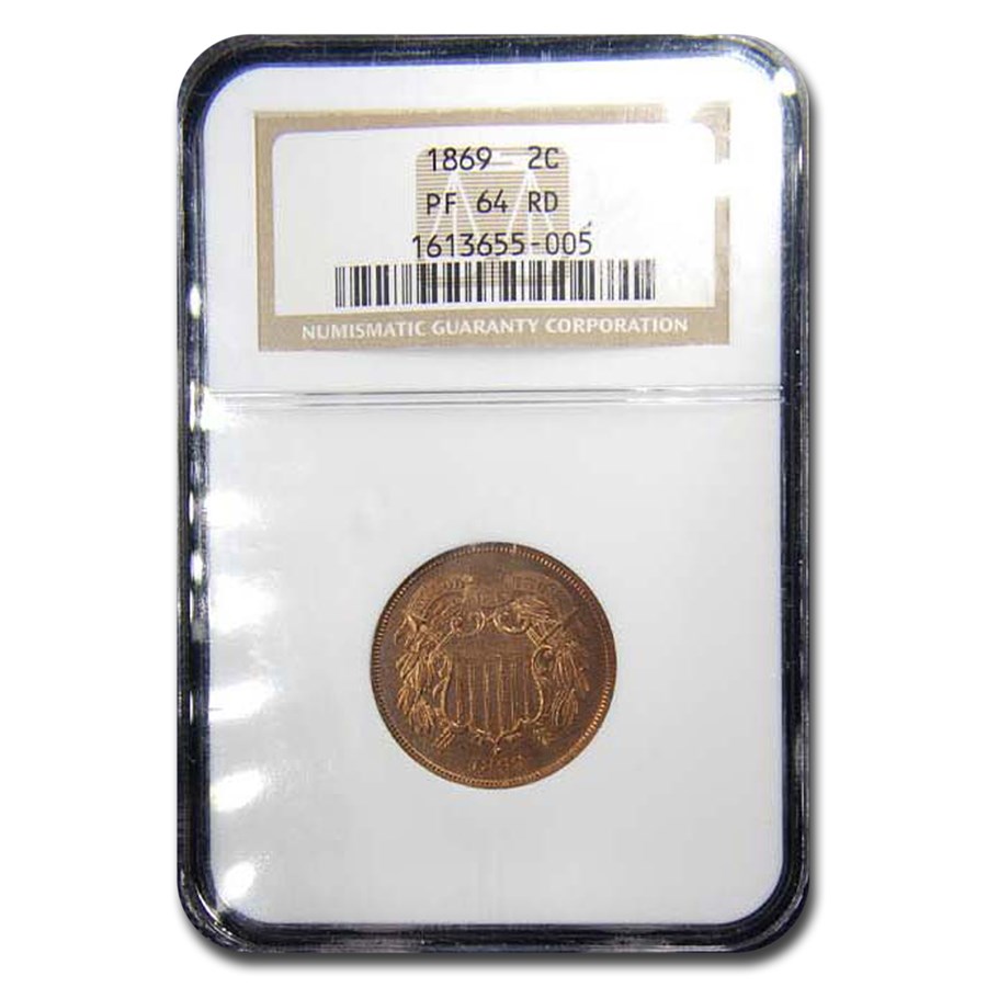 Buy 1869 Two Cent Piece PF-64 NGC (Red) | APMEX