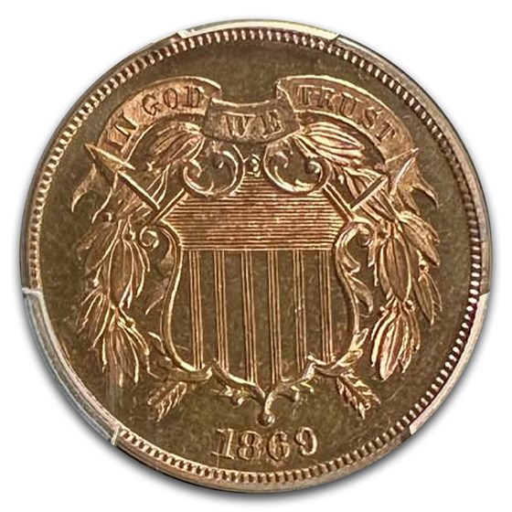 Buy 1869 Two Cent Piece PR-66 PCGS (Red/Brown) | APMEX
