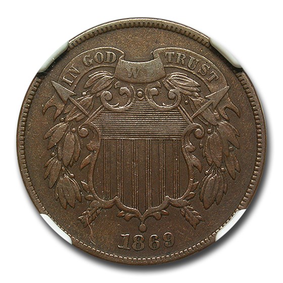 Buy 1869 Two Cent Piece XF-45 NGC | APMEX