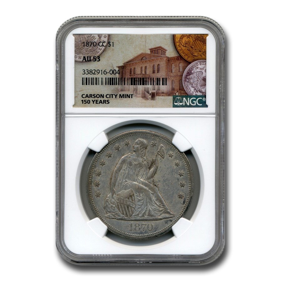 Buy 1870-CC Liberty Seated Dollar AU-53 NGC | APMEX