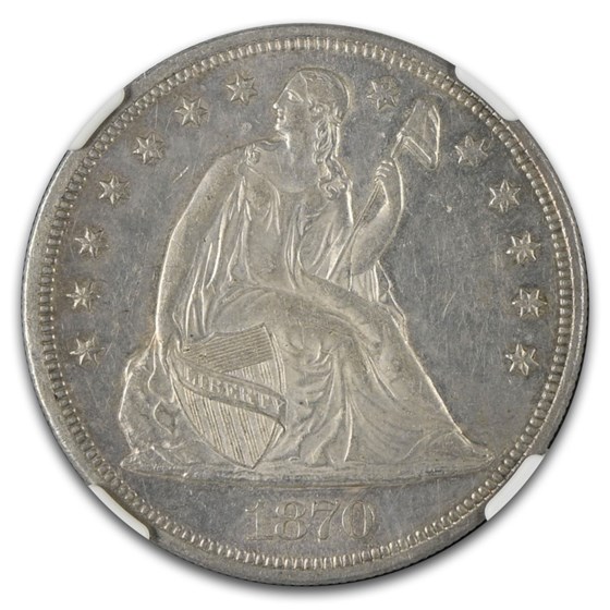 Buy 1870-CC Liberty Seated Dollar AU-55 NGC | APMEX