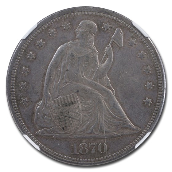 Buy 1870-CC Liberty Seated Dollar AU-58 NGC | APMEX
