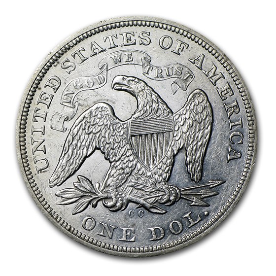 Buy 1870-CC Liberty Seated Dollar AU Details (Lightly Cleaned) | APMEX