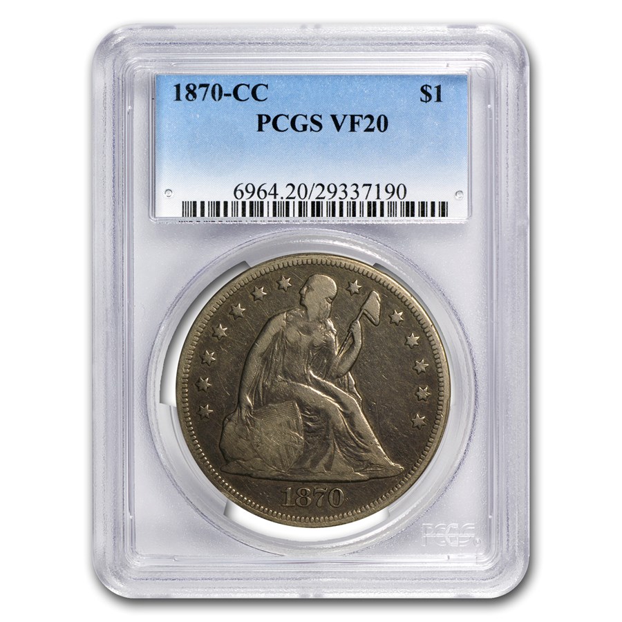 Buy 1870-CC Liberty Seated Dollar VF-20 PCGS | APMEX