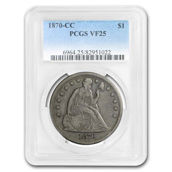 Buy 1870-CC Liberty Seated Dollar VF-25 PCGS | APMEX