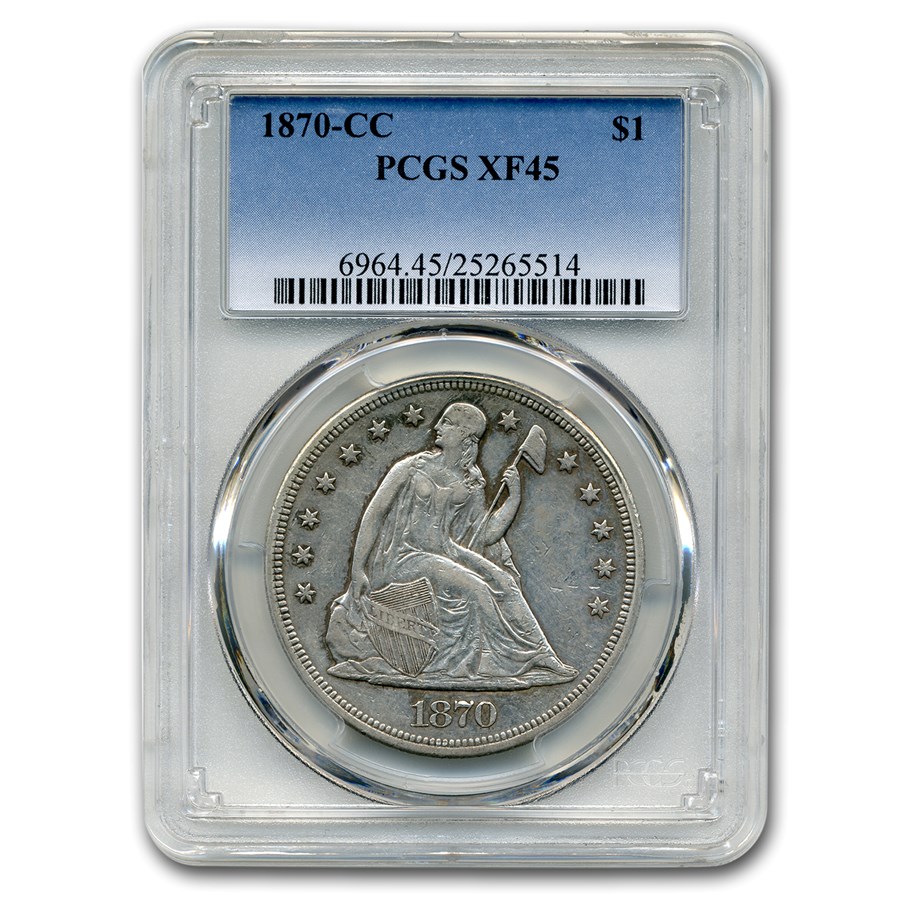 Buy 1870-CC Liberty Seated Dollar XF-45 PCGS | APMEX