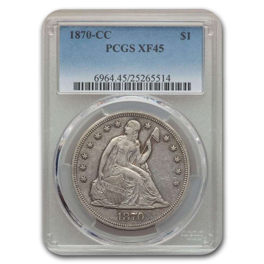 Buy 1870-CC Liberty Seated Dollar XF-45 PCGS | APMEX