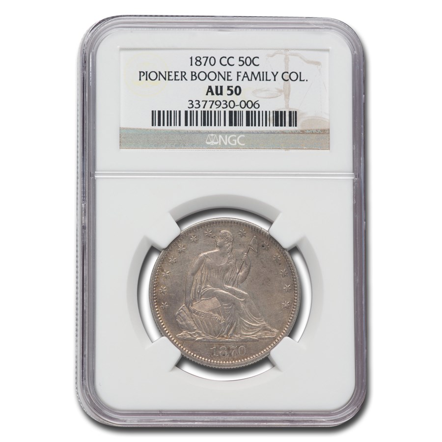 Buy 1870-CC Liberty Seated Half Dollar AU-50 NGC | APMEX