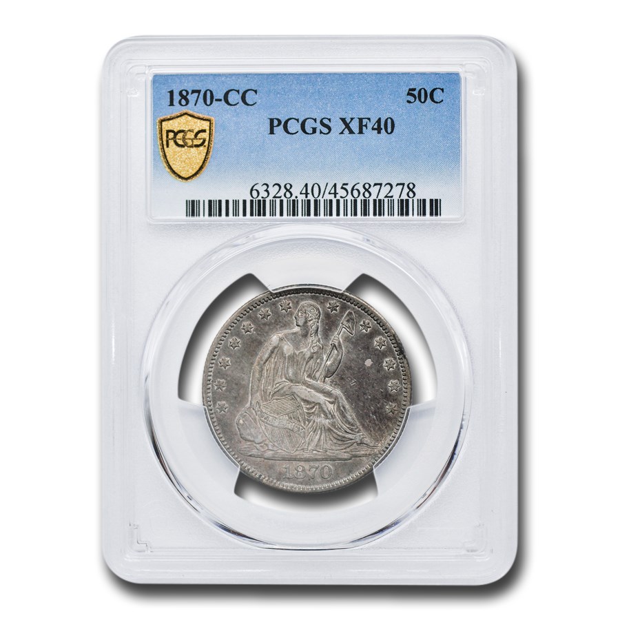 Buy 1870-CC Liberty Seated Half Dollar XF-40 PCGS | APMEX