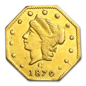 Buy 1870 Liberty Octagonal 25 Cent Gold AU (BG-762) | APMEX