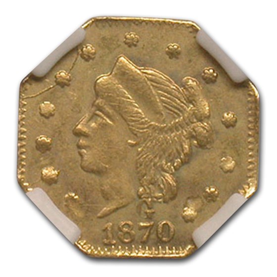 Buy 1870 Liberty Octagonal 25 Cent Gold MS-63 NGC (BG-759) | APMEX