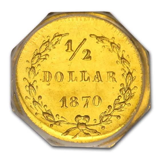 Buy 1870 Liberty Octagonal 50 Cent Gold MS-60 PCGS (BG-936) | APMEX