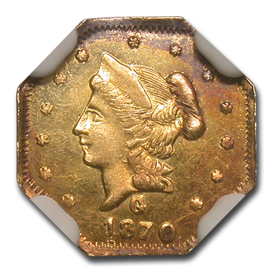 Buy 1870 Liberty Octagonal 50 Cent Gold MS-63 NGC (BG-922) | APMEX