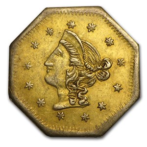 Buy 1870 Liberty Octagonal One Dollar Gold AU (BG-1118) | APMEX