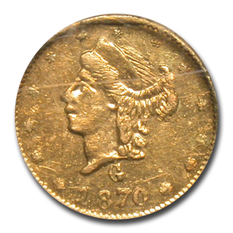 Buy 1870 Liberty Round 25 Cent Gold MS-62 NGC (BG-835) | APMEX