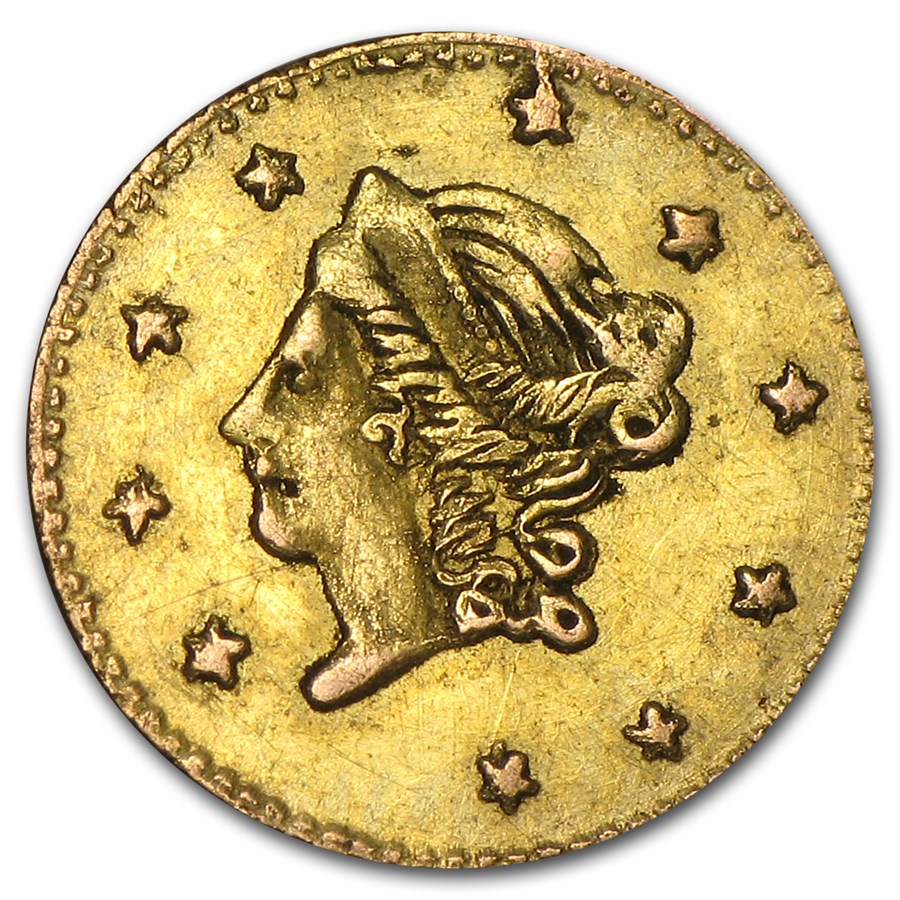 Buy 1870 Liberty Round 50 Cent Gold AU Details (BG-1010, Bent) | APMEX