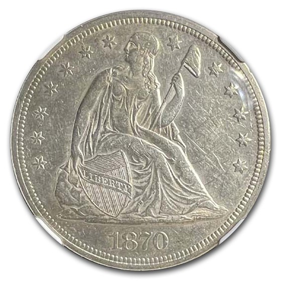 Buy 1870 Liberty Seated Dollar AU-55 NGC | APMEX