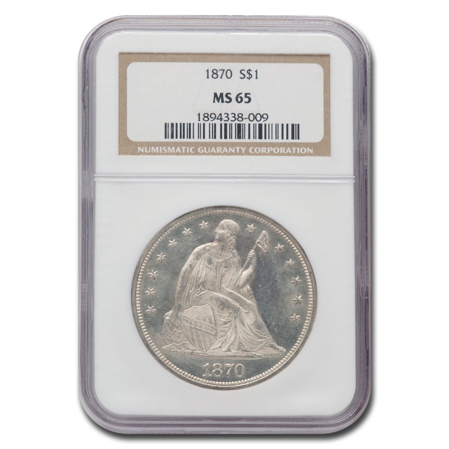 1870 Liberty Seated Dollar MS-65 NGC