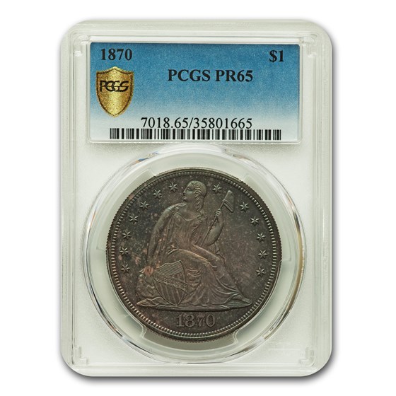 Buy 1870 Liberty Seated Dollar PR-65 PCGS | APMEX
