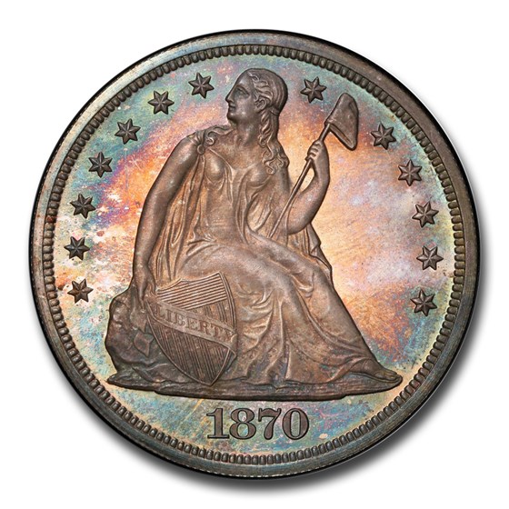 Buy 1870 Liberty Seated Dollar PR-66 PCGS CAC | APMEX