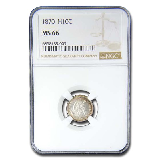Buy 1870 Liberty Seated Half Dime MS-66 NGC | APMEX