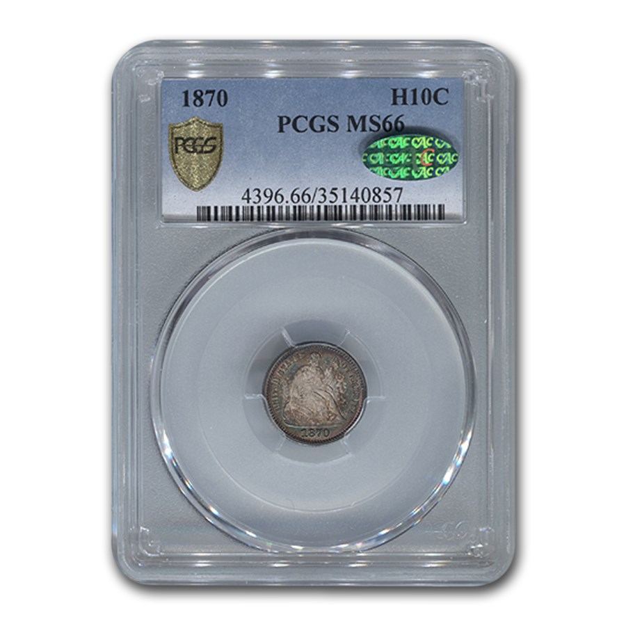 Buy 1870 Liberty Seated Half Dime MS-66 PCGS CAC | APMEX