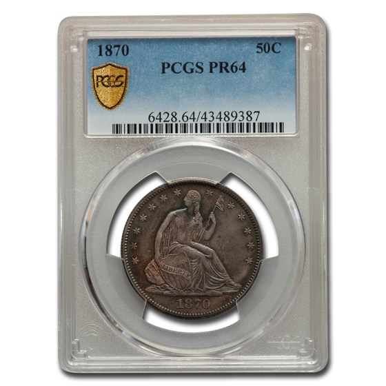 Buy 1870 Liberty Seated Half Dollar PR-64 PCGS | APMEX